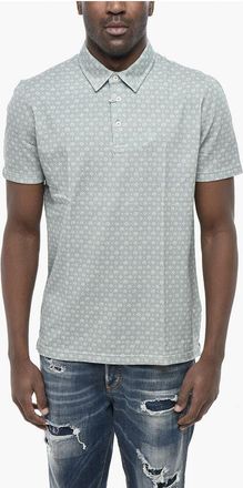 Altea Cotton Piqu&eacute; Polo SMITH with Micro Geometric Print size Xl