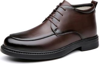 Generic Bottines Chelsea Chukka Oxford d&eacute;contract&eacute;es en cuir noir pour homme, marron, 41 1/3 EU