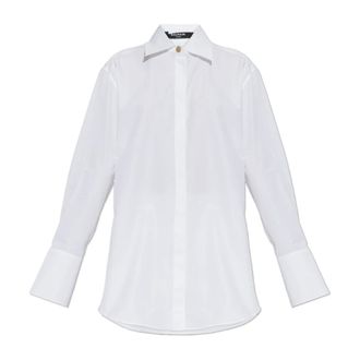 Balmain Femme, Blouses et Chemises, Blanc, Taille: 42 FR La Chemise en Coton