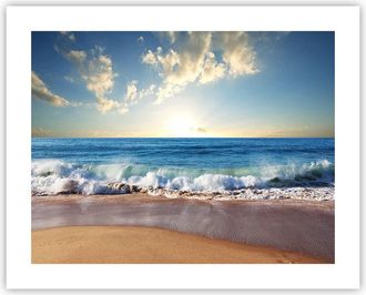 Arttor Poster ohne Rahmen Deko 50x40cm Meer Ufer Wasser Wandposter Art Prints Wanddeko Bild Wand Kunstdruck Wandbilder Dekoration Wohnzimmer Schlafzimmer Küc