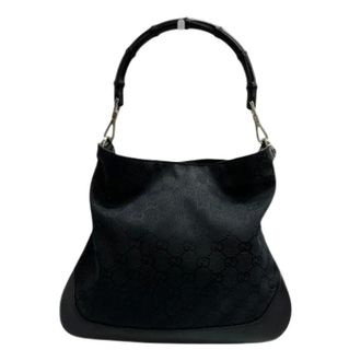 Gucci Sac bandouli&egrave;re Pre-owned en toile GG bambou et cuir - Femme - Pre-owned - Noir - Taille: ONE Size