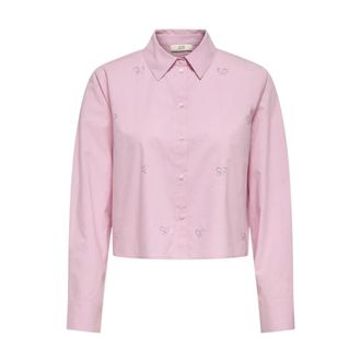 Jacqueline de Yong Jacqueline de Yong, Femme, Blouses et Chemises, Rose, Taille: 42 FR Classic Long Sleeve Round Neck Shirt