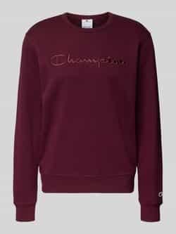 Champion Sweatshirt mit Label-Stitching und Rundhalsausschnitt