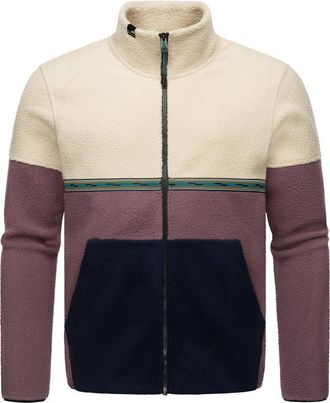 Ragwear Fleecejacke Lonndy Angesagte Herren Pl&uuml;schjacke mit hohem Kragen