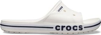 Crocs Bayaband Slide, Tongs Loisirs et Sportswear Unisexe Mixte Adulte, Multicolore (Blanc/Marine), 36 EU