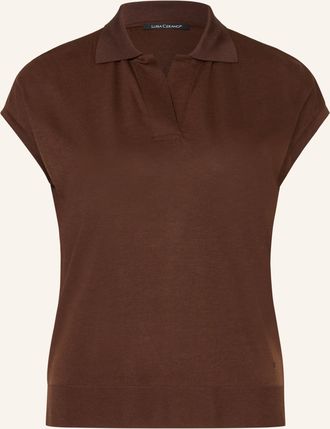 Luisa Cerano Luisa Cerano Jersey-Poloshirt braun