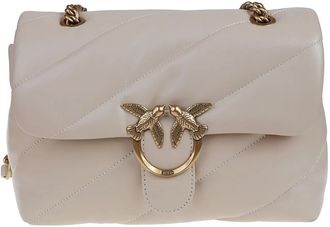 Pinko Pinko Crossbody Bags - Love Classic Puff Maxi Quilt Bag Nude - Gr. unisize - in Beige - f&uuml;r Damen