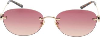 Gucci Quadratische Sonnenbrille - - Accessories - Damen - Rosa - ONE SIZE