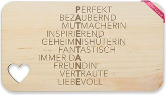Shirtracer Fr&uuml;hst&uuml;cksbrettchen Holz Herz - Fr&uuml;hst&uuml;cksbrett - Brotzeitbrett Patentante Eigenschaften I Vesperbrett Patentante Geschenk Patin Weihnachten Geschenke
