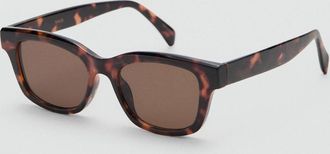 Mango Lunettes de soleil monture plastique chocolat - Femme - Taille unique - MANGO