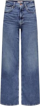 Only Only ONLMADISON Blush HW Wide DNM CRO372 Noos, ONLMADISON Blush HW Wide DNM CRO372 Noos Femme, Medium Blue Denim
