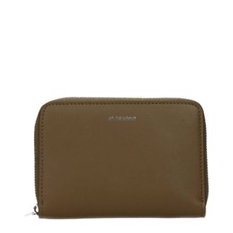Jil Sander Hommes Portefeuille Cuir Marron/Miel