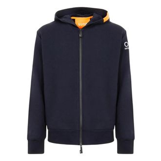 Suns Hoodie mit Rei&szlig;verschluss und orangefarbenem Detail - - Sweatshirts & Hoodies - Herren - Blau - 2XL