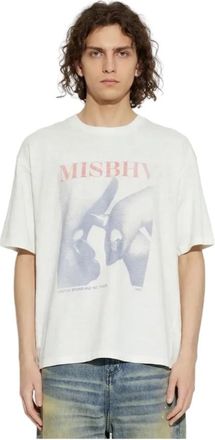 Misbhv Misbhv, Homme, Tops, Blanc, Taille: XS Lip Stick T-Shirt