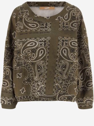DON'T @ ME Sweat-shirt en coton &agrave; imprim&eacute; bandana