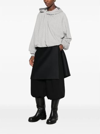 Dries Van Noten Twisted-Front Cotton Sweatshirt - Gray