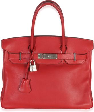 Herm&egrave;s Herm&egrave;s Swift Birkin 30 PHW Rouge Casaque