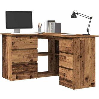 vidaXL Vidaxl - Eckschreibtisch Altholz-Optik 145x100x76 cm Holzwerkstoff 647270