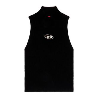 Diesel Geripptes Rollkragenoberteil - - Tops - Damen - Schwarzk - M