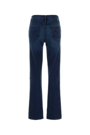 Mother Womens Blue Denim The Kick It Jeans Blu