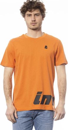 Invicta Big Logo Kurzarm Baumwoll T-Shirt - - Tops - Herren - Orange - 2XL