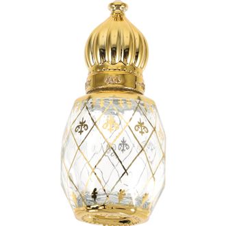 DOITOOL Nachfüllbare Parfümflasche Mittelost Stil Edler Gravur Luftdicht für Ätherische Öle und Duftproben Goldener Deckel Passend als Haushalts Reiseflakon