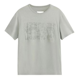 Maison Margiela Wax Treatment Cotton T-Shirt - - Tops - Herren - Gr&uuml;n - XL