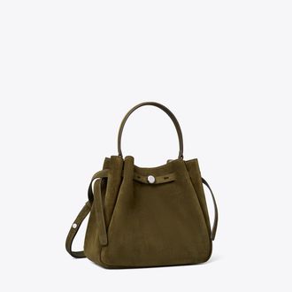 Tory Burch Damen Romy Bucket Bag aus Wildleder