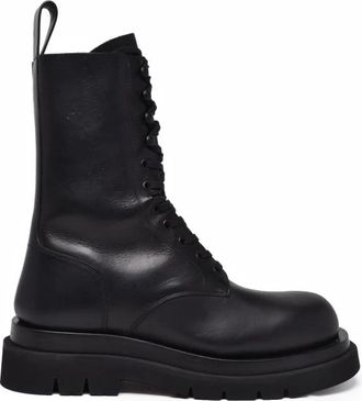 Bottega Veneta Homme, Chaussures, Noir, Taille: 40 1/2 EU Anfibio &agrave; lacets