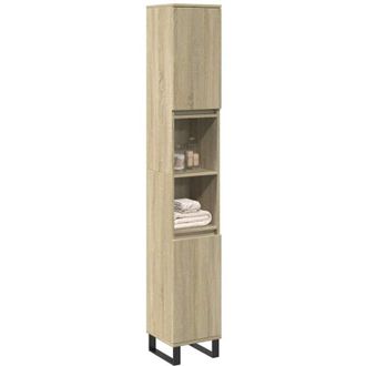 vidaXL Armoire salle de bain ch&ecirc;ne sonoma 30x30x190 cm - Vidaxl