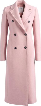 Sportmax Antiker rosa Wollmantel mit doppelreihiger Knopfleiste - - Coats - Damen - Rosa - S