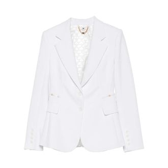 Elisabetta Franchi Einknopf-Blazer - - Jackets - Damen - Wei&szlig; - XL