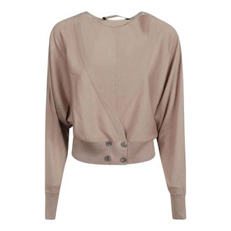 Fabiana Filippi Kurzer Seiden-Baumwoll-Cardigan - - Knitwear - Damen - Lila - M