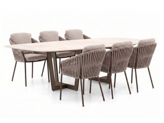 Suns Nappa/Palermo 240 cm Gartenm&ouml;bel-Set 7-teilig