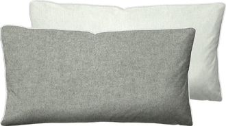 Biberna 0840500 Melange-Flanell Kopfkissenbezug sturmgrau 1x 40x80 cm