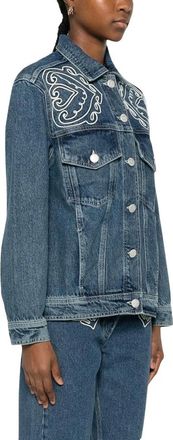 Farm Rio Farm Rio, Femme, Vestes, Bleu, Taille: 38 FR Denim Jacket