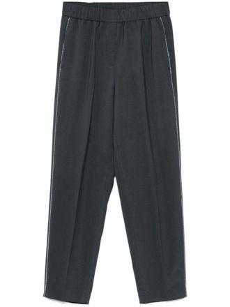 PESERICO pantalon &agrave; taille &eacute;lastiqu&eacute;e - Gris