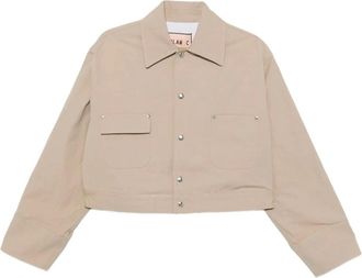 Plan C Plan C, Femme, Vestes, Brun, Taille: 38 FR Veste &agrave; Boutons