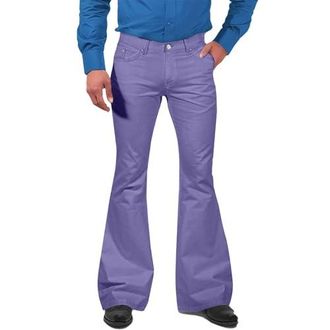 Generic Pantalon des ann&eacute;es 70 pour homme - Pantalon en jean pour homme - Pantalon en jean pour homme - Pantalon en jean pour lext&eacute;rieur et la maison, violet,