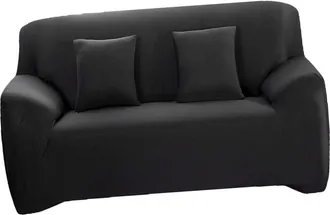 Artibetter Sofabezug Sitzer-Sofa Stretch-Sofa-schonbezug Sofaschutz Schwarz Einfach Anzubringen Leicht Zu Reinigen