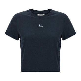 Maison Kitsun&eacute; Femme, Tops, Bleu, Taille: 40 FR T-Chemises