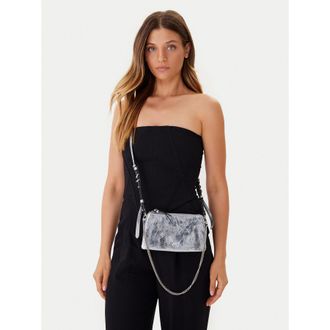 Pinko Handtasche PINKO Double Mini Al 25-26 PLTT 105359 A2OT Silberfarben