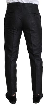 Dolce & Gabbana Mens Black Metallic Skinny Trouser Dress
