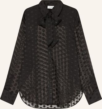 Frankie Shop Schluppenbluse Peri Sheer schwarz