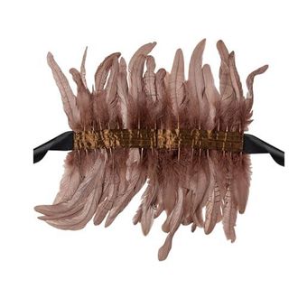 Generic &Eacute;charpe 2026 pour femme style gothique avec plumes Noir Accessoire de bal de fin dann&eacute;e, d&eacute;corations de costume, caf&eacute;, Taille unique