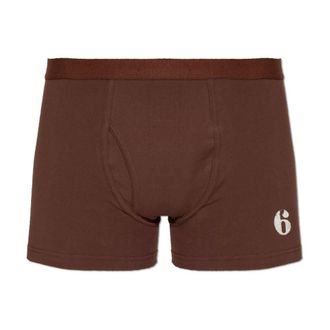 Maison Margiela Homme, Sous-v&ecirc;tements, Brun, Taille: XS Boxers Imprim&eacute;s