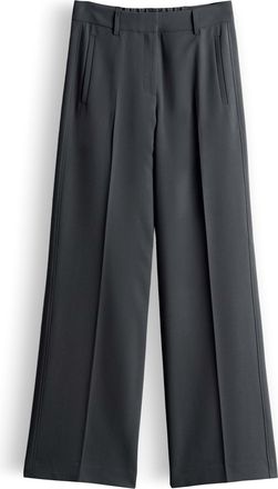 someday Damen Wide Leg Pants | Catsby Delight Wide Leg Pants aus fließender Piquéware Silver Moon, 40