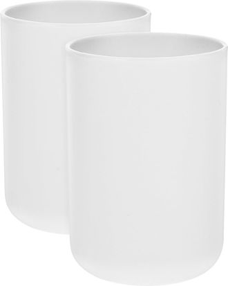 BESPORTBLE 2 St&uuml;ck Zahnb&uuml;rstenbecher aus PP Kunststoff 300 ml Wei&szlig; Mundsp&uuml;lbecher f&uuml;r Badezimmer Langlebig und Leicht Mehrzweck B&uuml;rstenbecher f&uuml;r Zuhause