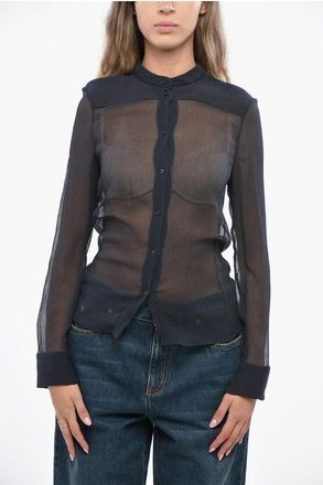 Chloé Sheer Silk Blouse Größe 40