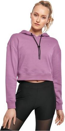 Urban Classics Ladies Short Terry Hoody Sweatshirt Capuche, Violet fonc&eacute;, XL Femme